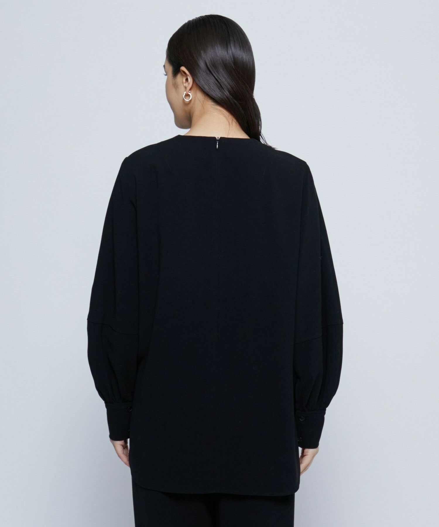 【MOGA】アセテートダブルブラウス 詳細画像 ネイビー 3