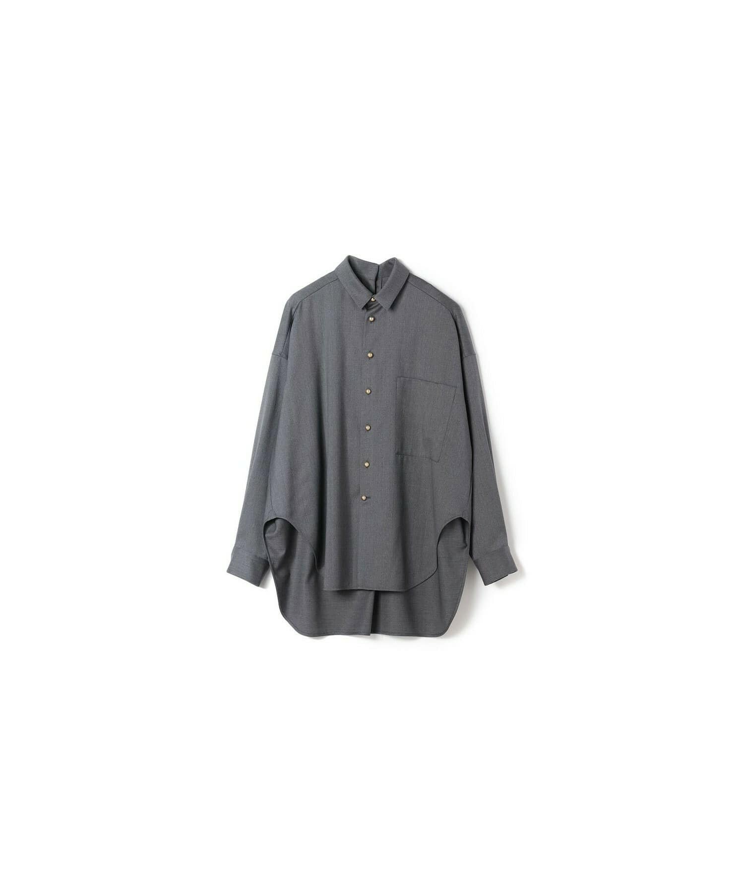 STRETCH WOOL OVER SIZED SHIRTS WITH METAL BUTTONS｜BIGI ONLINE STORE ...